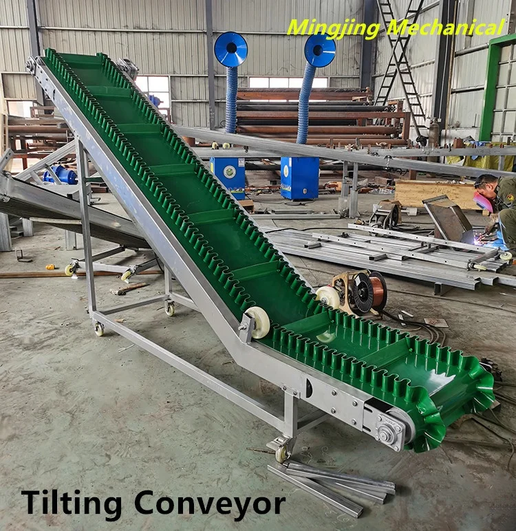 Vertical Belt Conveyor With Corrugated Sidewall Belting - Buy Sidewall ...