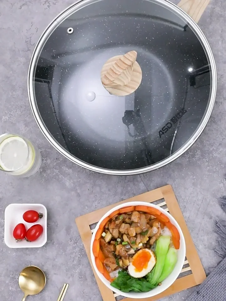 Asd 5pcs Nonstick Marble Coating Forged Aluminum Cookware Set Marble ...