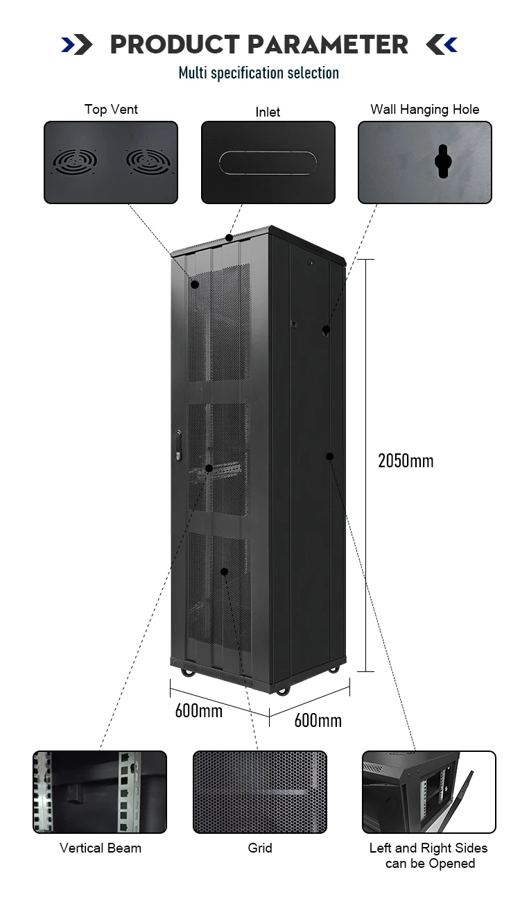 42u 800x1000 Server Rack Floor Standing Rack Network Cabinet - Buy ...