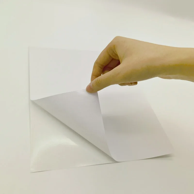 Factory Custom 100 X 1 Sheet A4 White Ultra Gloss Self-adhesive Sticker ...