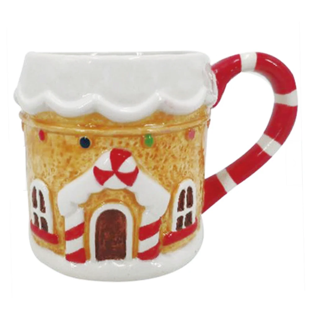 Kids DIY Painting Cartoon Ceramic Gingerbread House Coffee Mug for ...