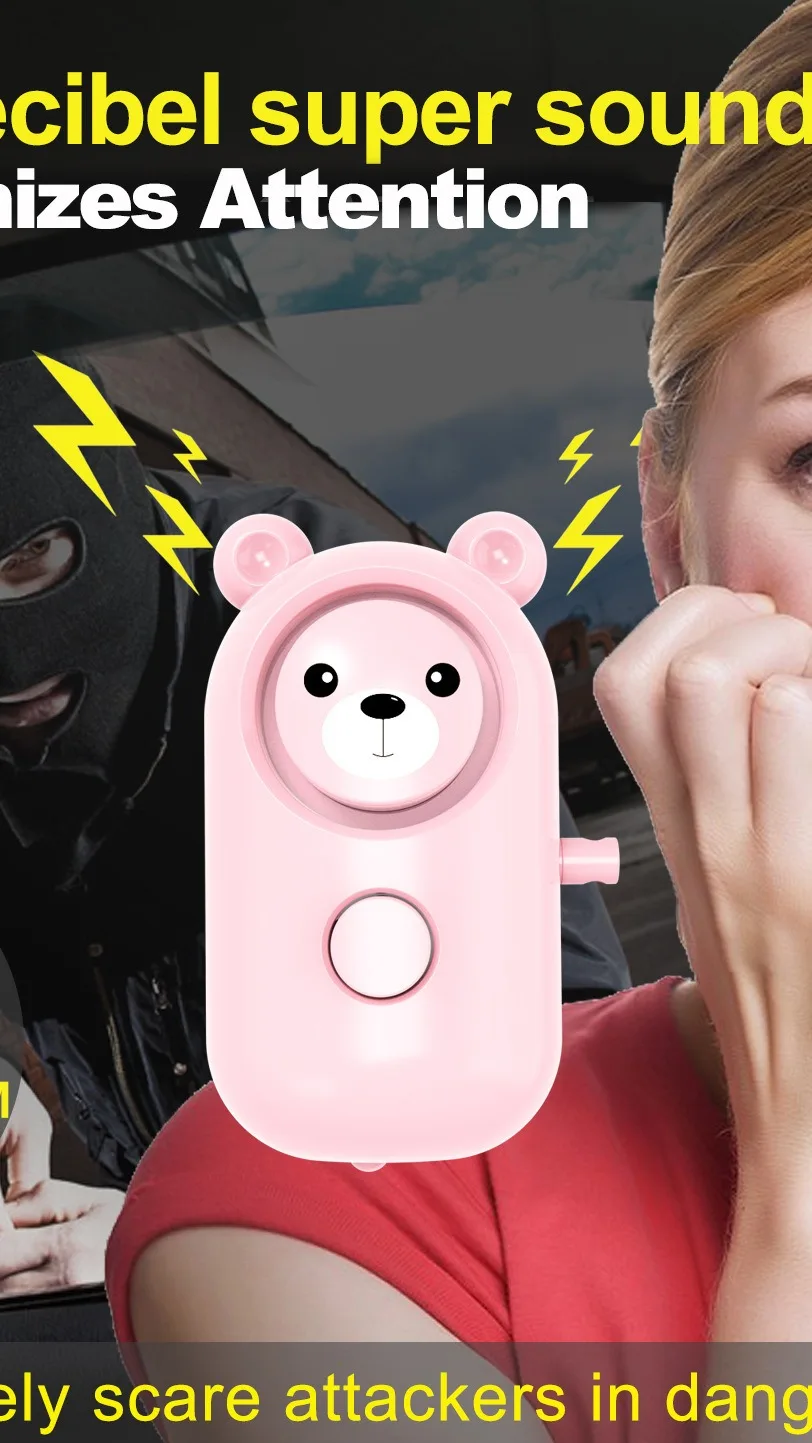Led Personal Safety Alarm Keychain Female Emergency Safety Alarm Safety ...