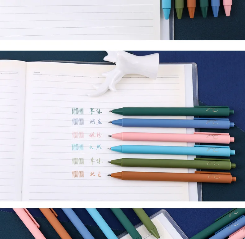 Morandi Multi-color Hand Account Signature Pen Student Creative Retro ...