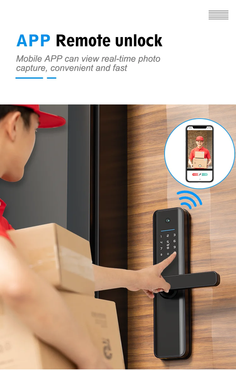 Eseye Oem Smart Home Voice Graffiti Wifi Digital Fingerprint Cerradura ...