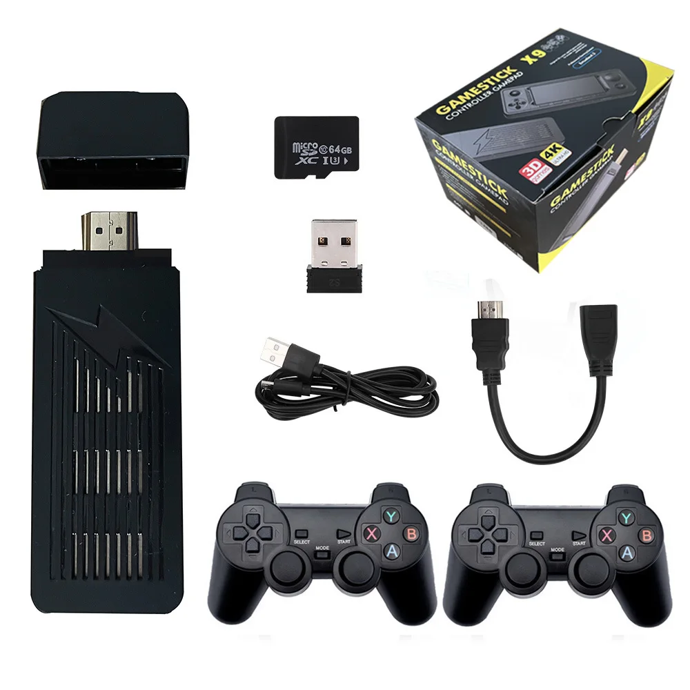 Newest X9 Game Stick 4K HD Video Game Console 64GB S905X3 Retro TV ...