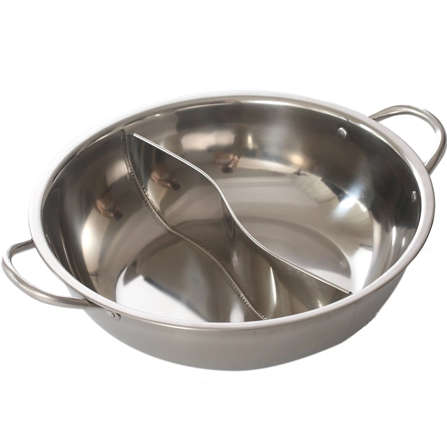 Stainless Steel 201 Two Compartment Hotpot Flavor Induction Cooker ...