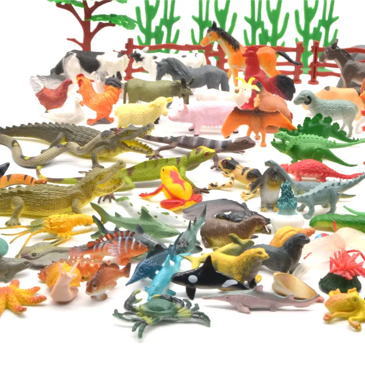 DIKINA Plastic Animal Figurines - Safe, Smooth, and Durable