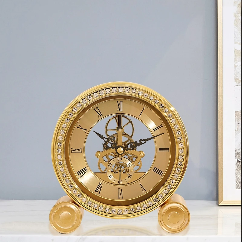 European Retro Silent Decor Clocks Quartz Craft Perspective Movement ...