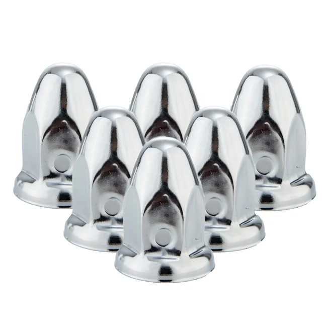 32 33mm Hex Steel Chrome Truck Wheel Lug Nut Covers