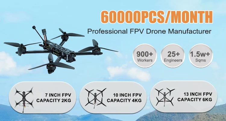 10 Inch FPV Drone by Klesman - 2.5kg Payload & Night Camera