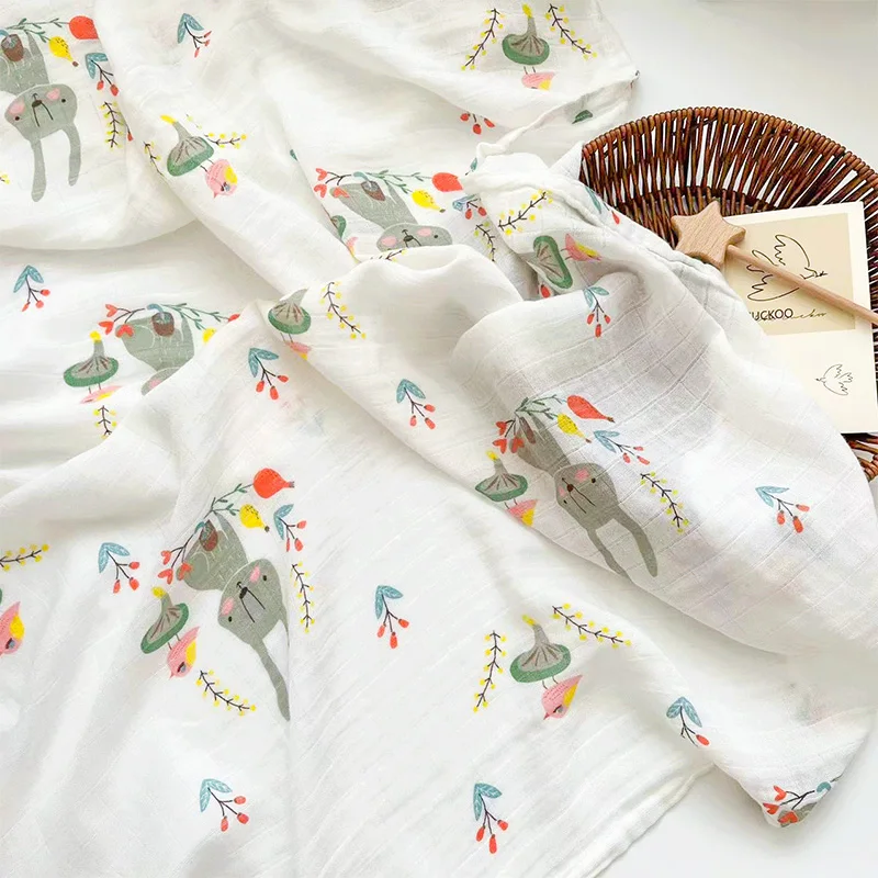 Home Textile Unisex Baby Swaddle Blanket Organic 100 Bamboo Cotton ...