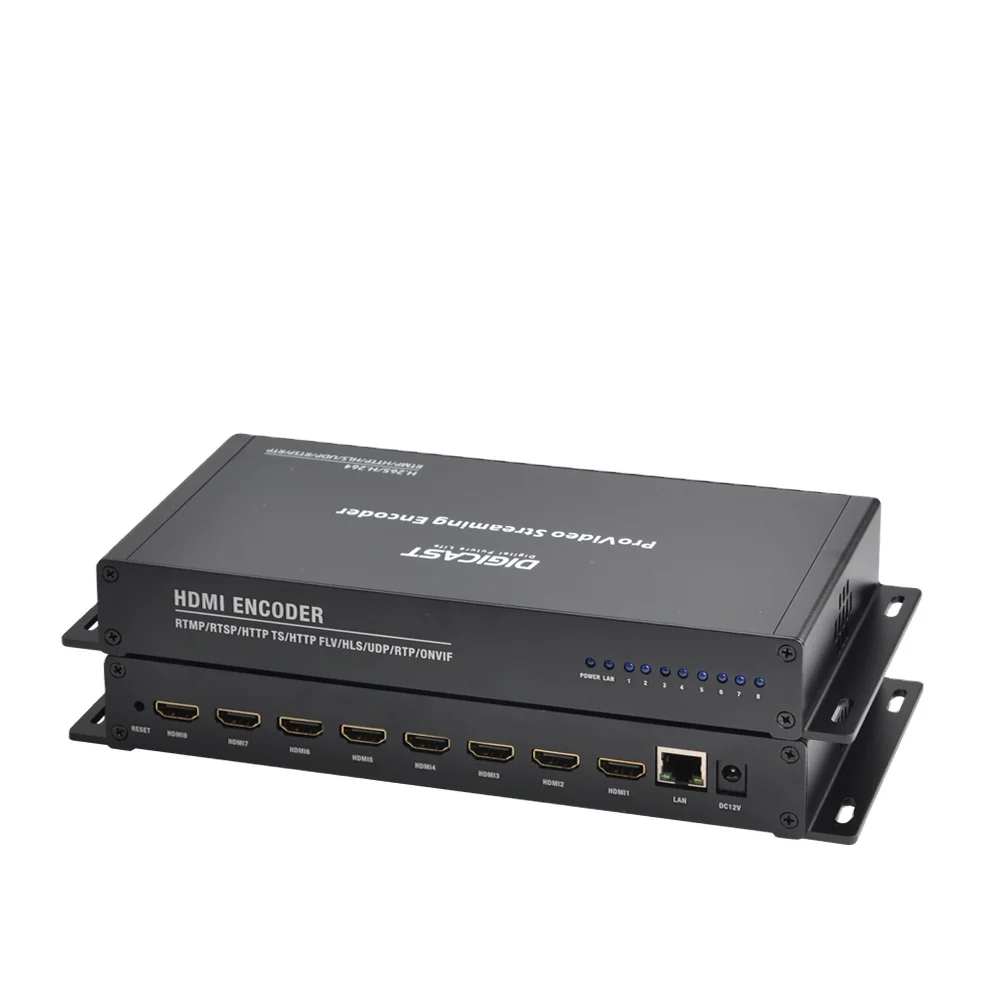 Compact Low Cost 8 Channels Multi Protocol Http Rtmp Rtsp Hls Srt Hevc ...