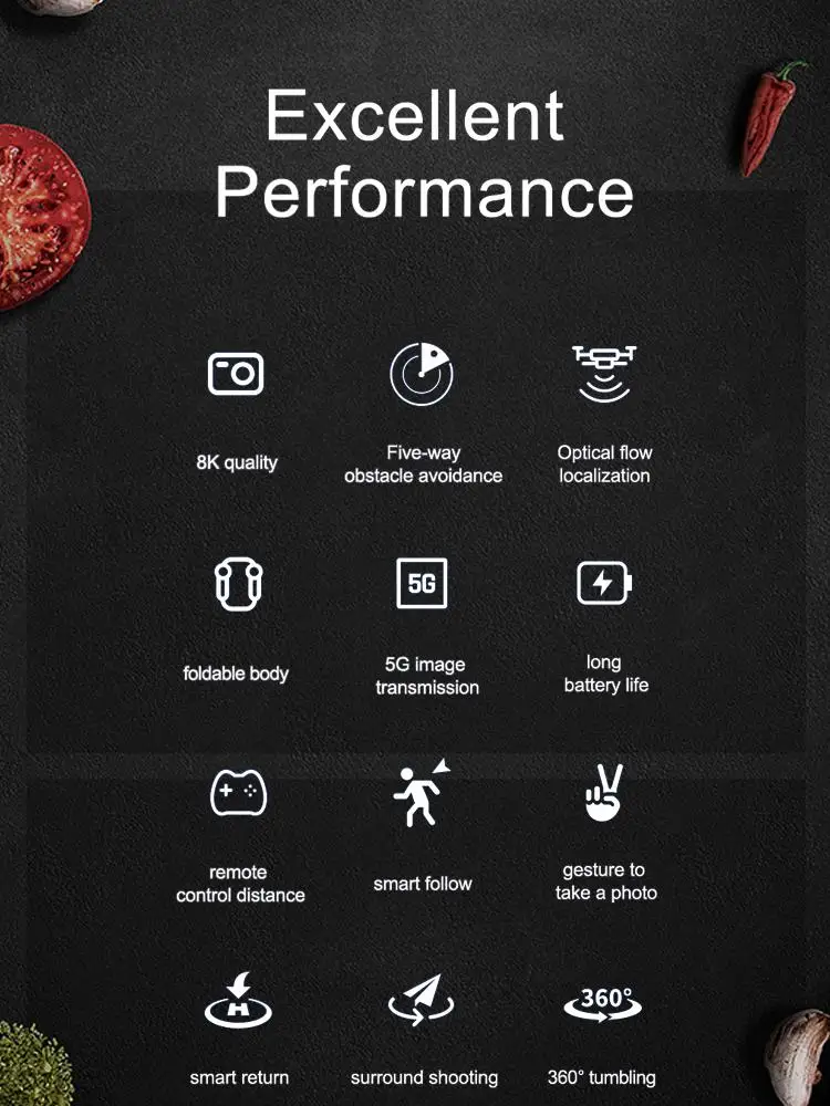 Taipuxi Drone Camera 4k 8k Hd High Quality Foldable Drone G5 Drones ...