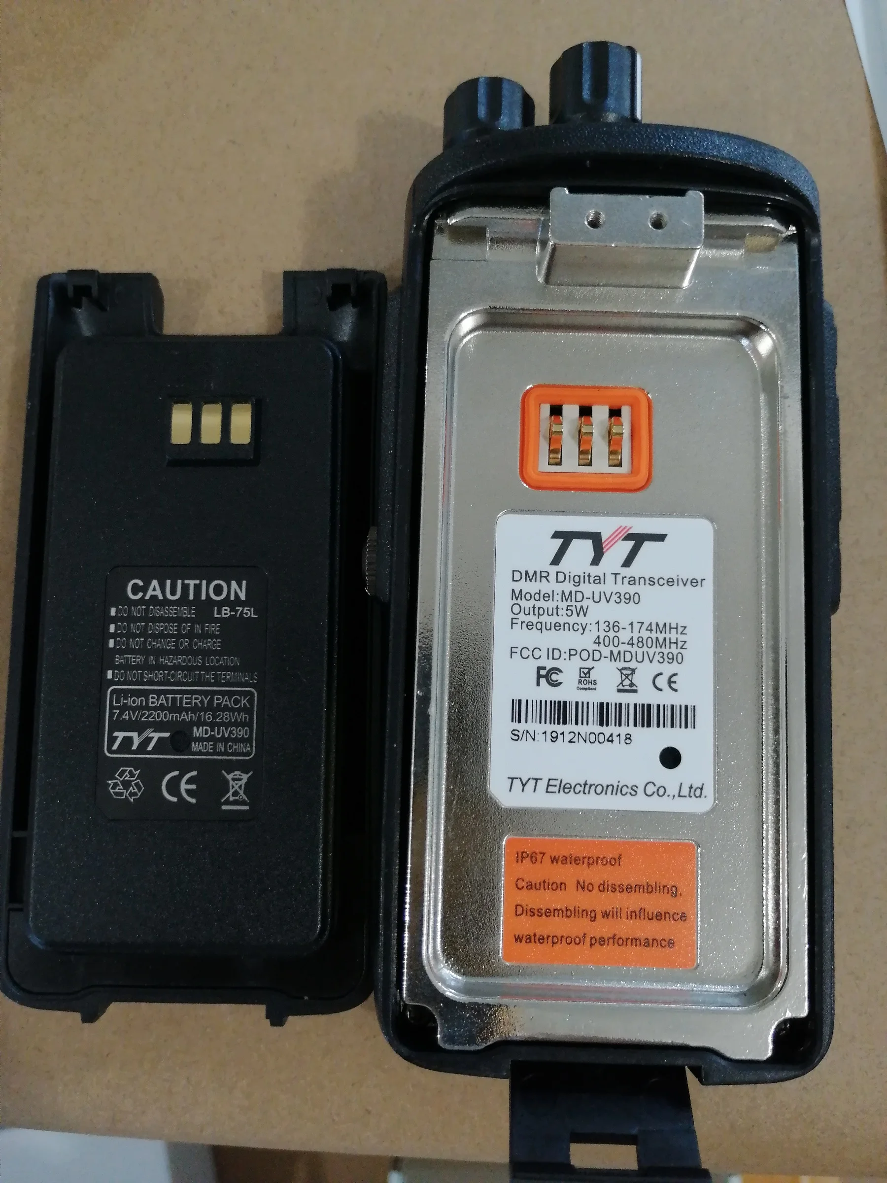 Tyt Md-uv390 Dmr Dual Band Ip67 Waterproof,Gps Optional 100,000 ...