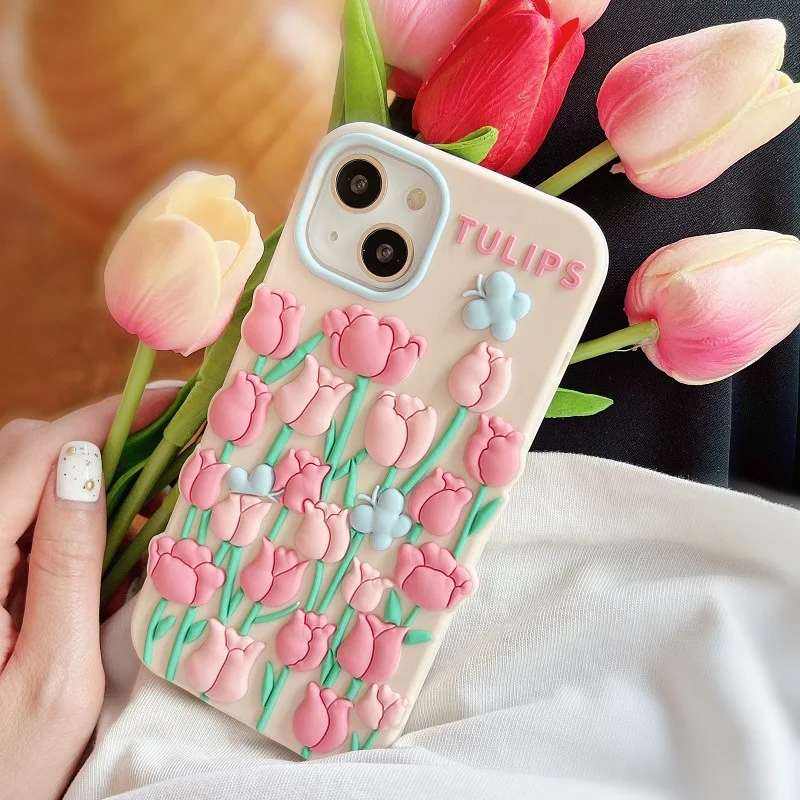 Manufacturer 3d Flower Mobile Cover Cell Soft Silicon Phone Case For ...