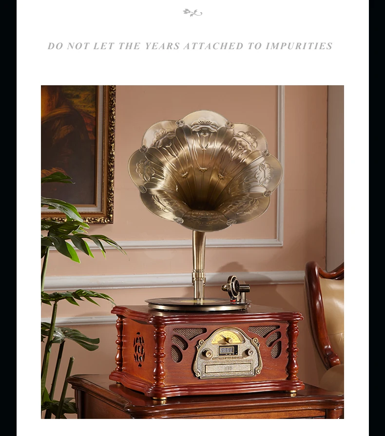 Wooden Antique Gramophone Sound Box Vintage Gramophone Phonograph ...