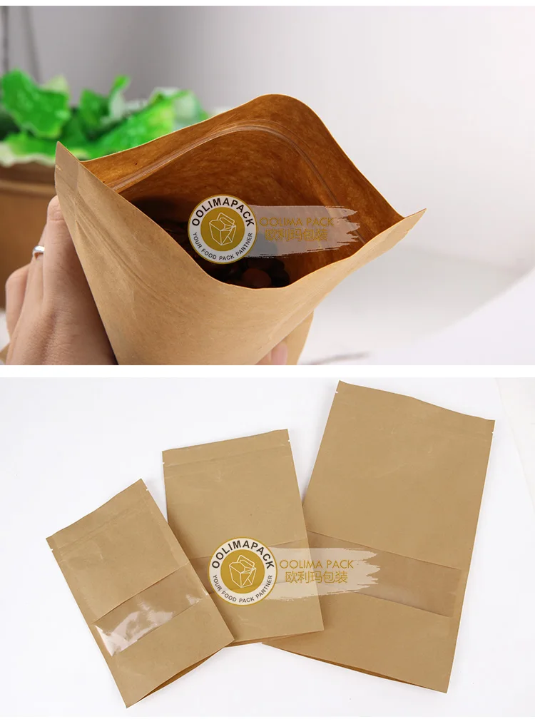 Custom Paper Bag Doy Pack Kraft Mini Paper Bags with Aluminum Foil ...