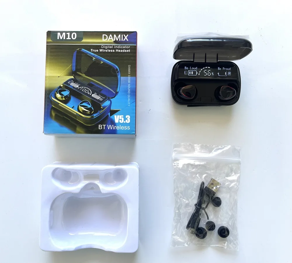 Original M10 TWS Earbuds Wireless LED Digital Display Sports Earphones ...
