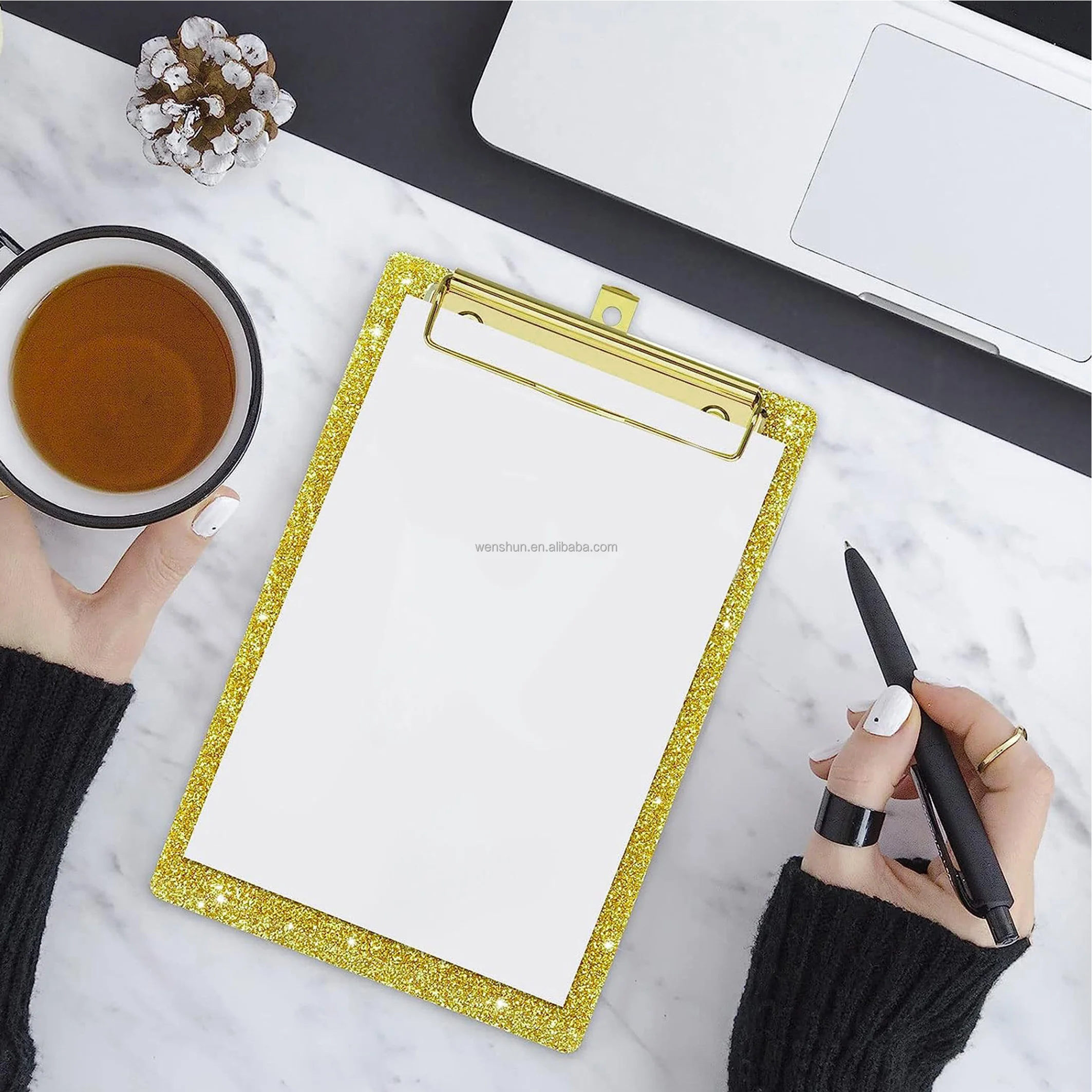 Customized Sublimation Blanks - Durable Glitter Clipboards