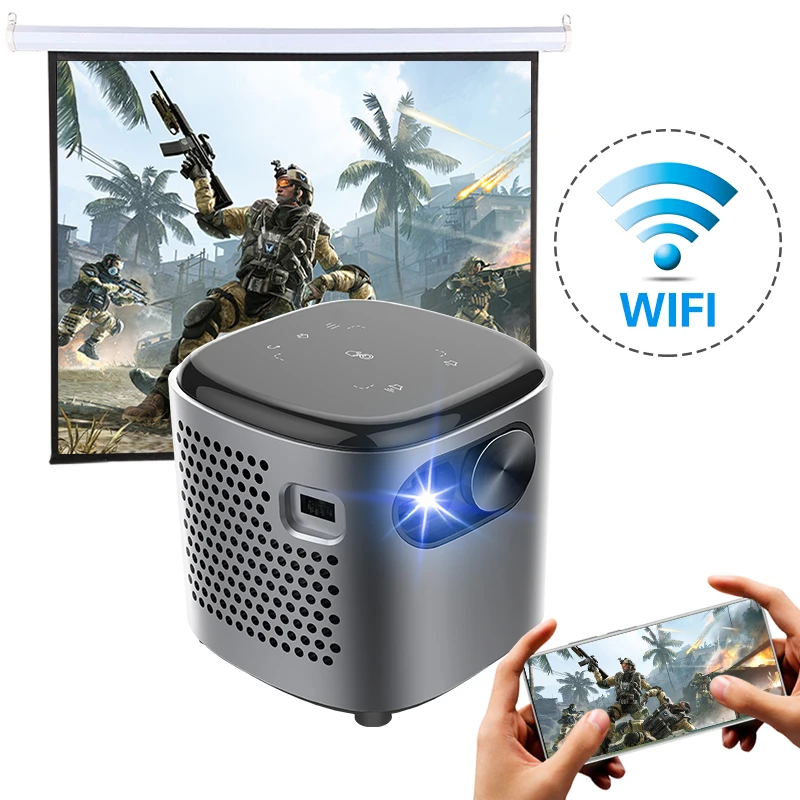 Dlp Home Cinema Outdoor Movie Wifi Mini Cube Smart Compact 4k 7000 ...