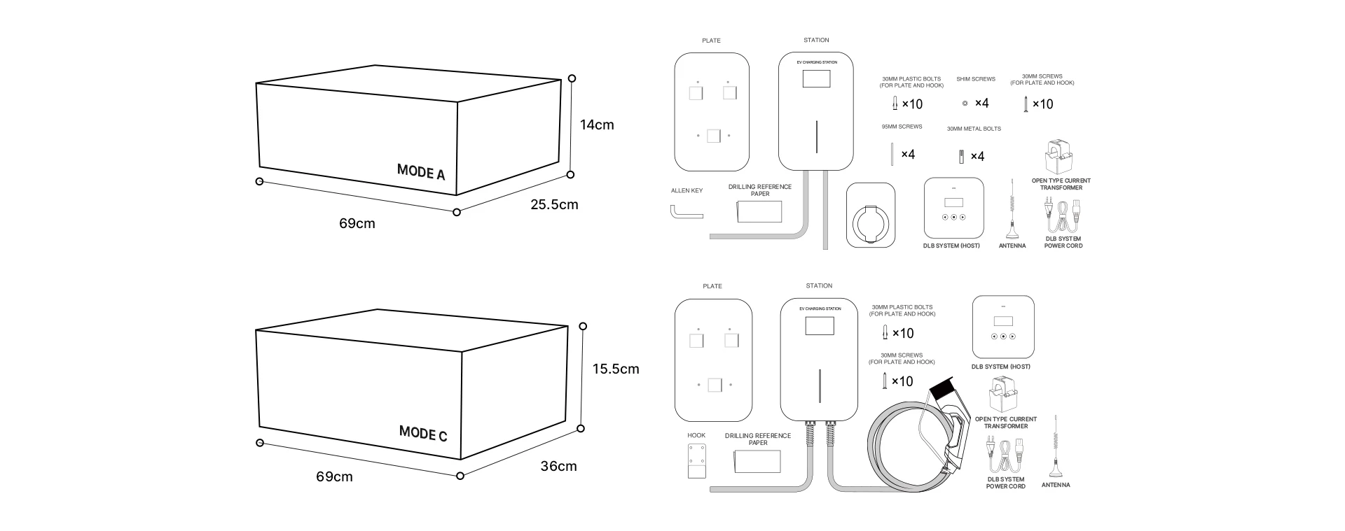 Besen Dynamic Load Balancing Ev Wall Charger 11kw 22kw The Dlb Kit ...