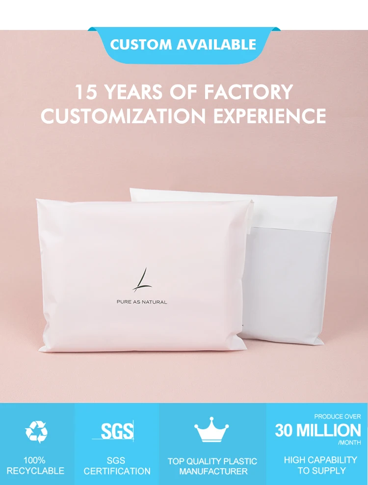 Custom Waterproof Compostable Self Adhesive Resealable Clothing Plastic ...