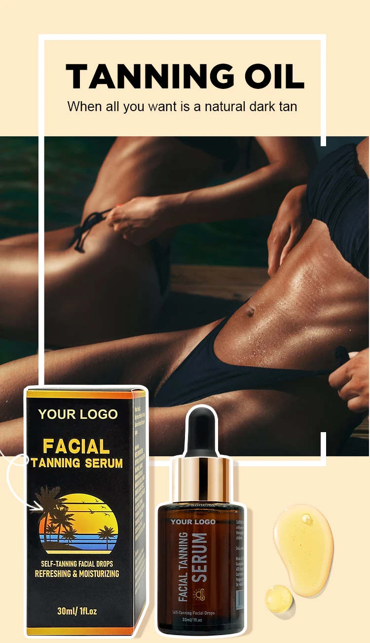 Custom Private Label Skin Smooth Tanning Lotion Sun Tan Drops Self Tanning Oil - Buy Face ...