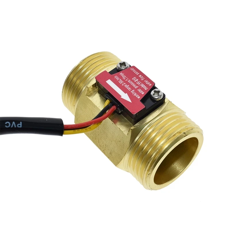 Water Flow sensor Hall Sensor Switch Flow Meter DN25 brass water meter ...