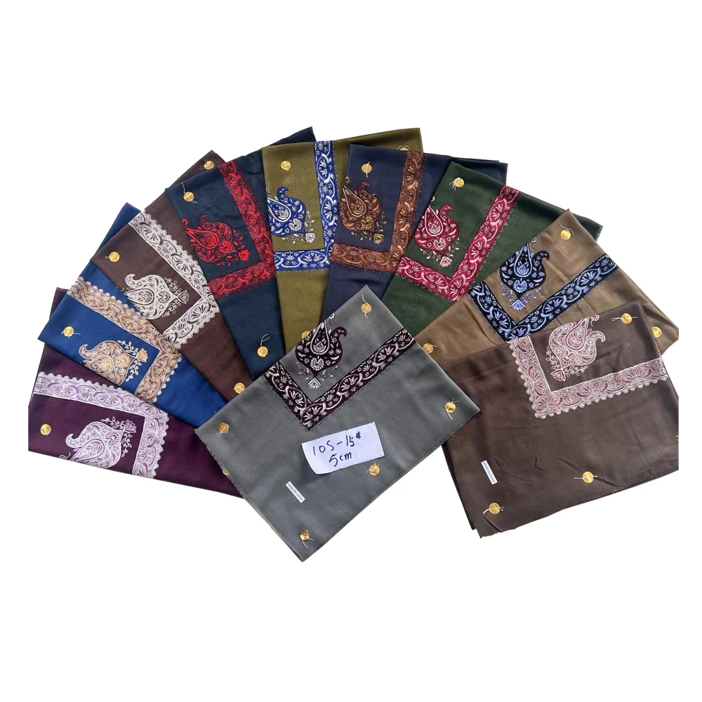 Polyester Yemeni Saudi Embroidered Kashmir Shemagh Islamic Embroidery ...