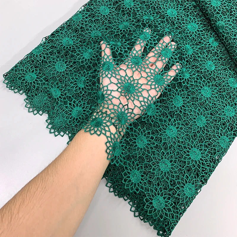 Orange Sinerger Cord Lace Fabric - Perfect for Dress & Events