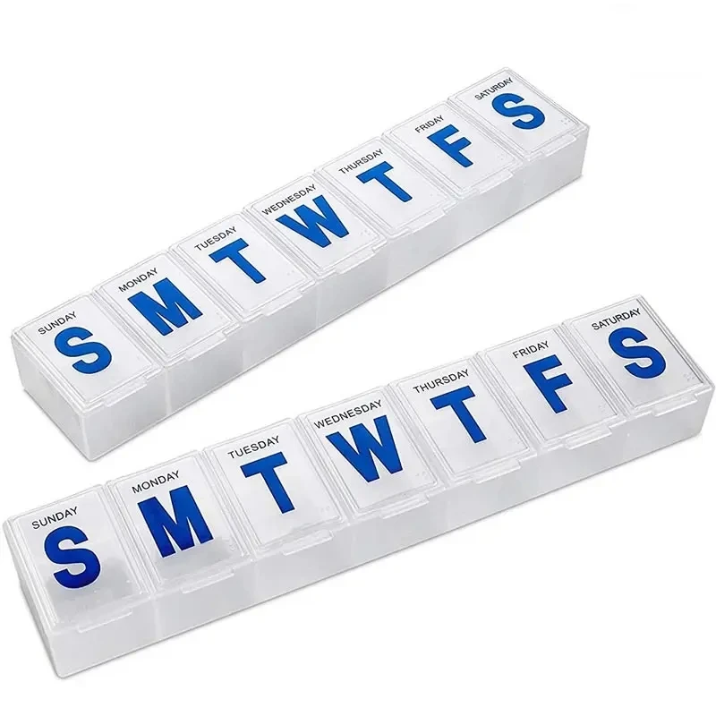 Easy Open Large Pill Organizer Day Night 7 Day Pill Box Twice A Day ...