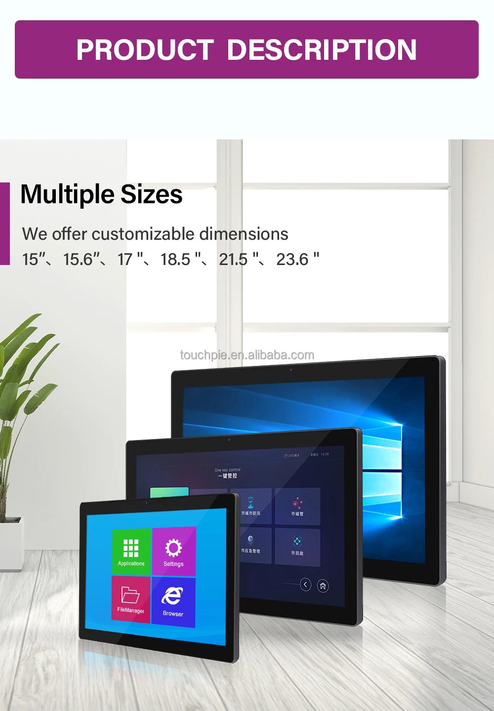 Capacitive Touch Industrial All In One Panel Pc - Buy Frame Open ...