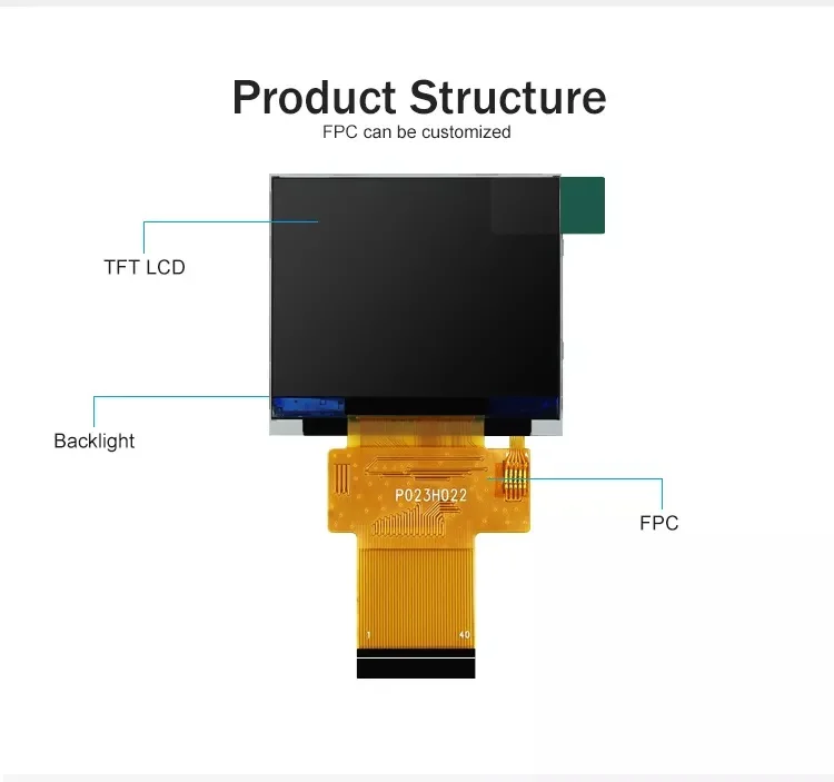 Polcd 2.31 inch custom Panel 320x240 RGB MCU SPI Interface 12 O' clock View TFT LCD Module ...