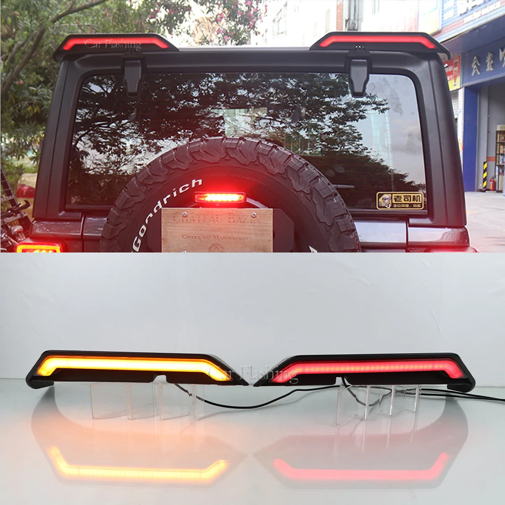Car Rear Roof Wing Splitter Spoiler Tail Split Tailplane Turn Signal ...