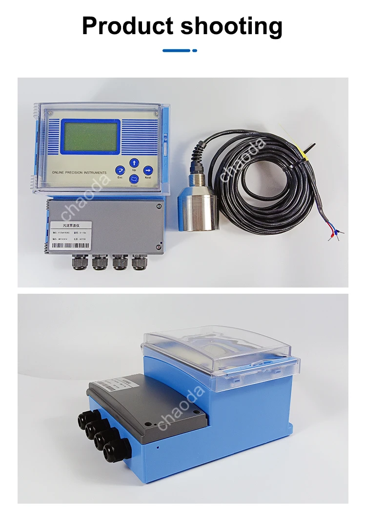 Sludge Thickness Ultrasonic Mud Water Interface Meter Anti-clogging ...