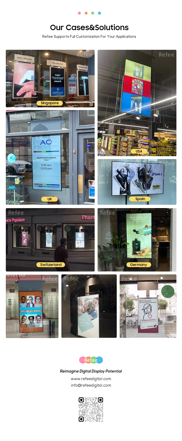 Double Sided High Brightness Digital Signage Commercial Ads Display ...