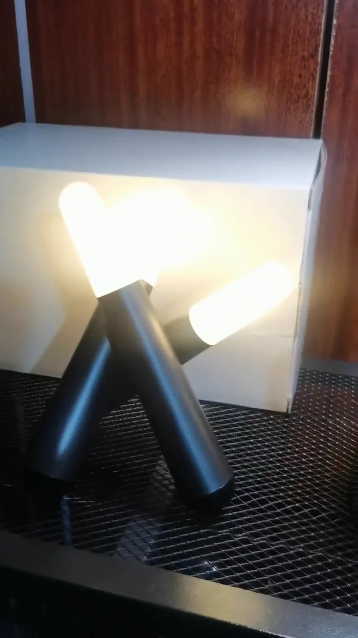 Unique Design Led Rechargeable Table Lamp Atmosphere Fire Three Effects ...