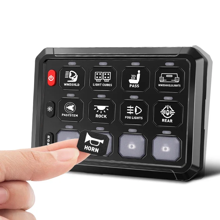 12 Gang Switch Panel Multifunction Switch Pod Control Up To 12 ...