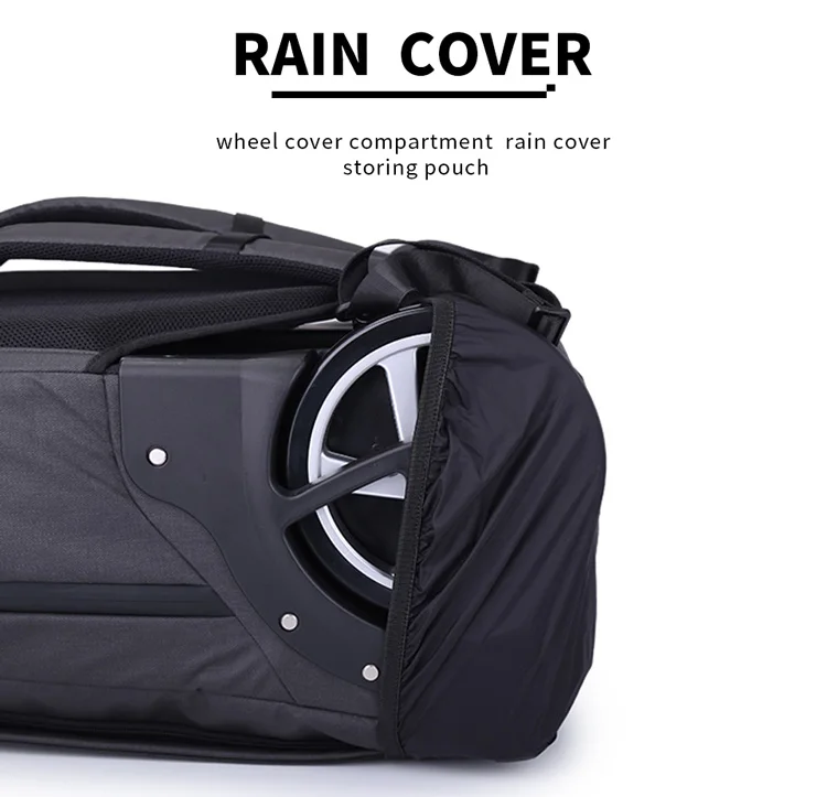 Aoking 50L USB Men's Business Travel Wheeled Backpack