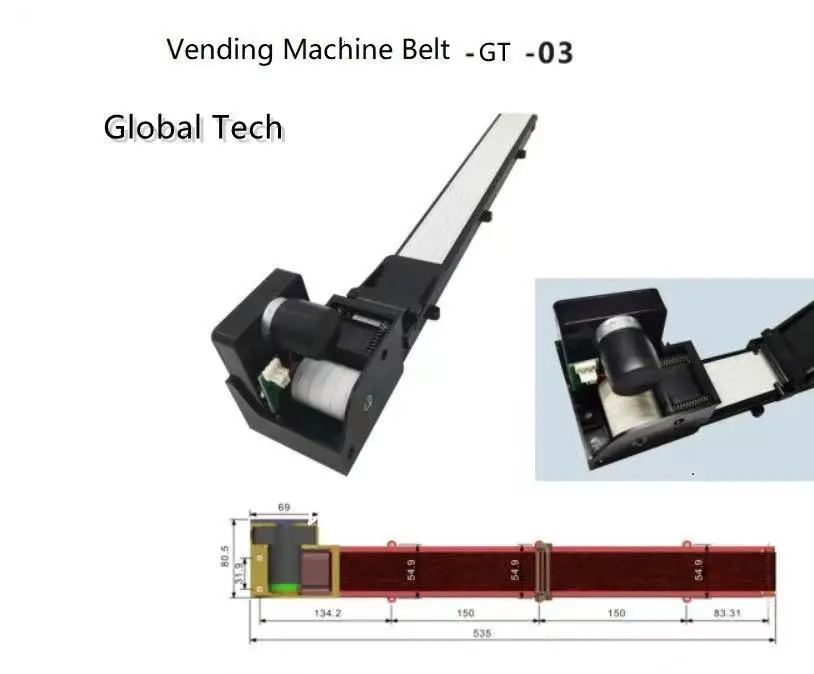 White Miniature Conveyors Belt for Vending Machines