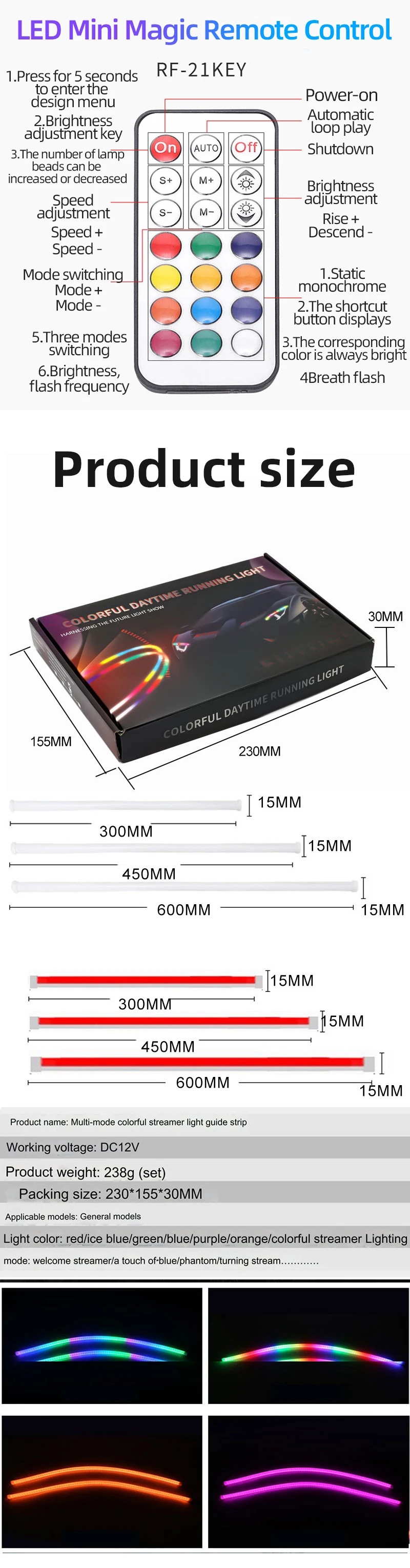 Factory Car Daytime Running Light Auto Headlights Turn Signal Brake ...