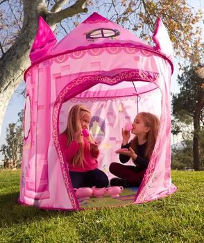 Princess Castle Style Kids Play Tent Pop Up Fort With Storage Bag ...