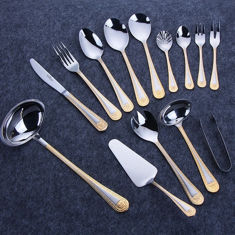 Stainless Steel Promotional Restaurant Cutlery Set 36pcs Silverware Set ...