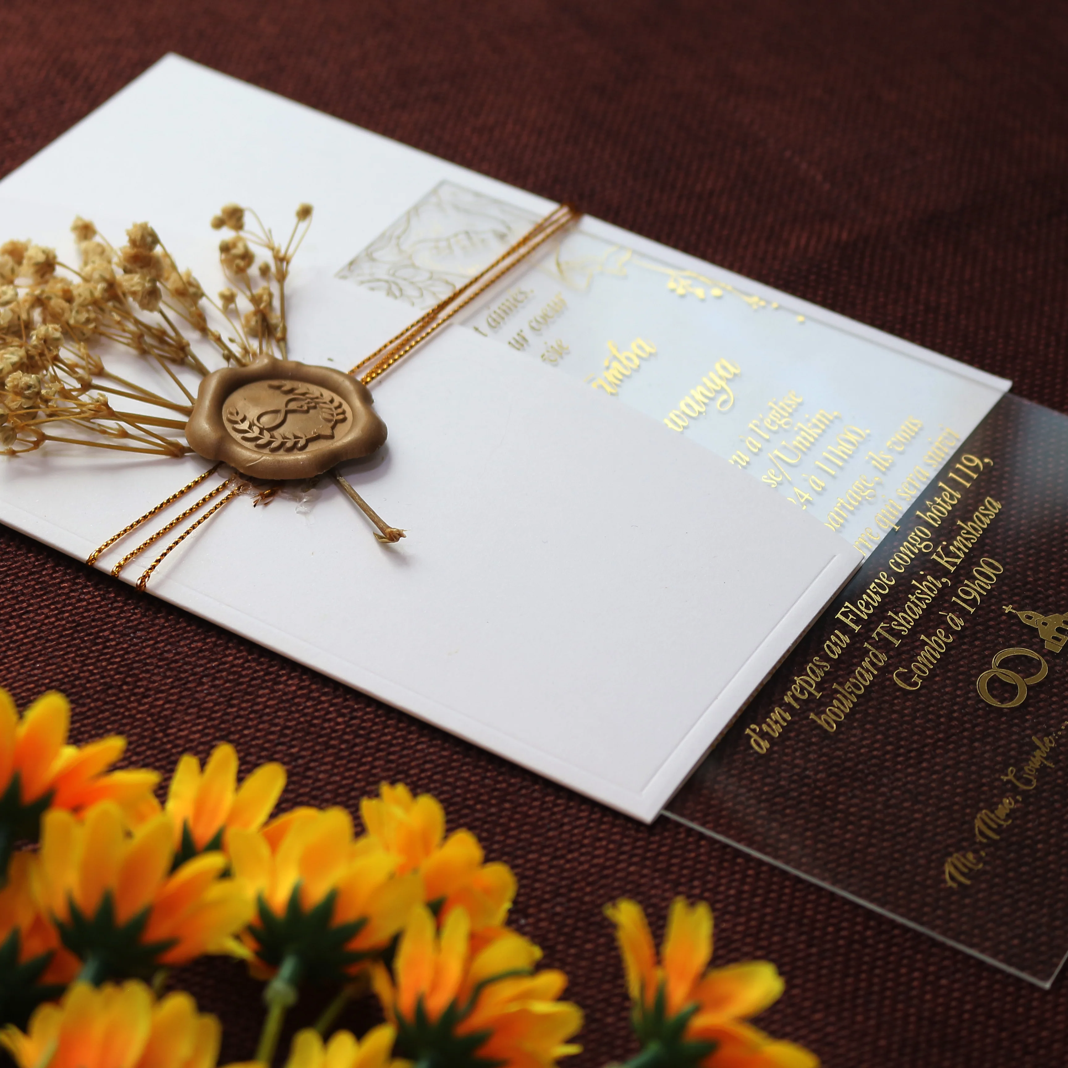 Alibaba.com: Handmade Clear Acrylic Quinceanera Wedding Invitations ...