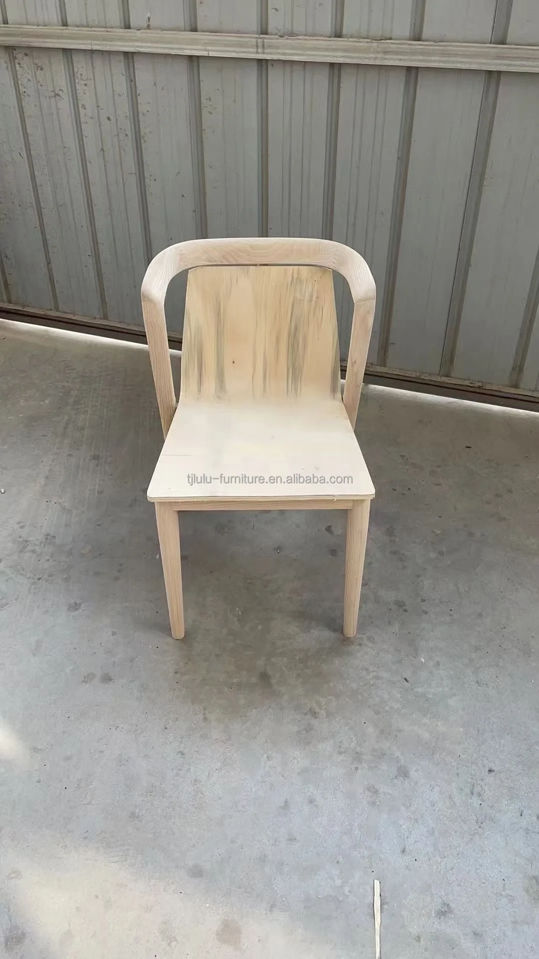 Nordic Design Modern Sample Restaurant Chairs - Solid Wood PU Leather