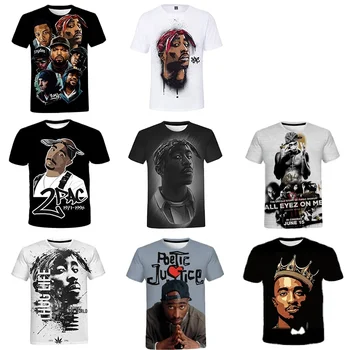 Rapper Tupac 2pac 3d Printed Shirt For Men Hip Hop T-shirt 3d Digital ...