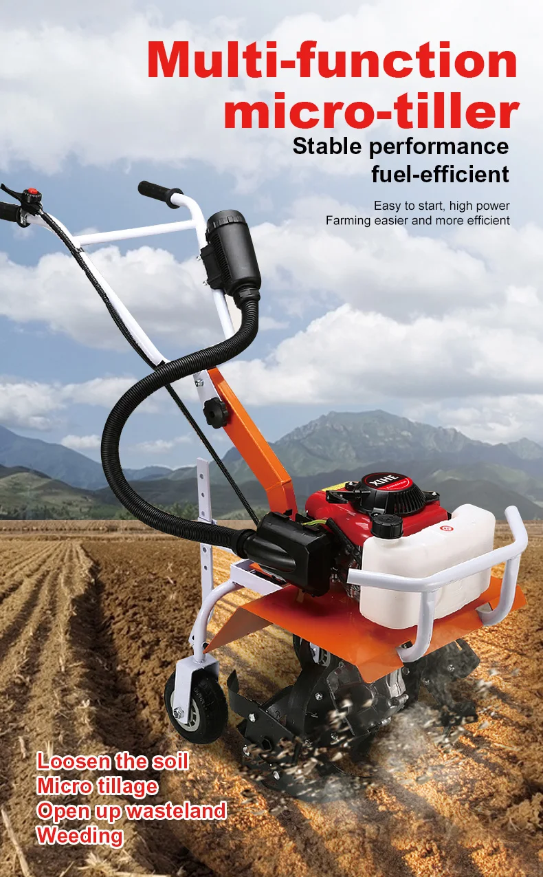Handle Four Stroke Agriculture Garden Mini Rotary Tiller Mini ...