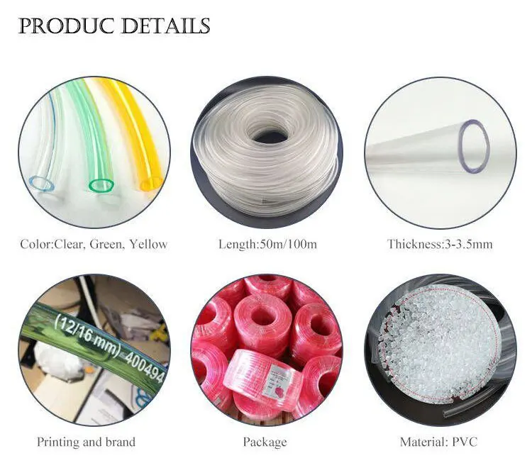 Transparent 2'' X 100 FT Flexible Clear PVC Transparent Pipe Hose Pvc ...