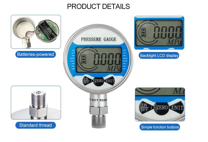 QDX50A Water Gas Digital Pressure Gauge - Precision & Reliability