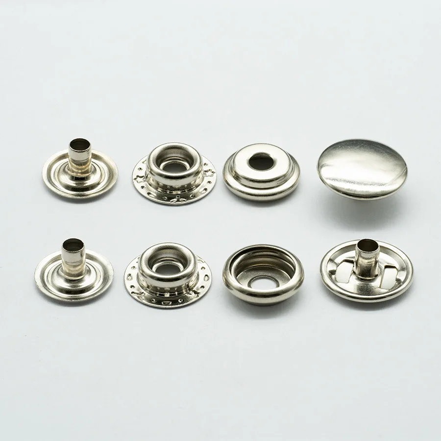 Large Design Flat Adult Magnetic Clips Black Snap Button Matter Silver ...